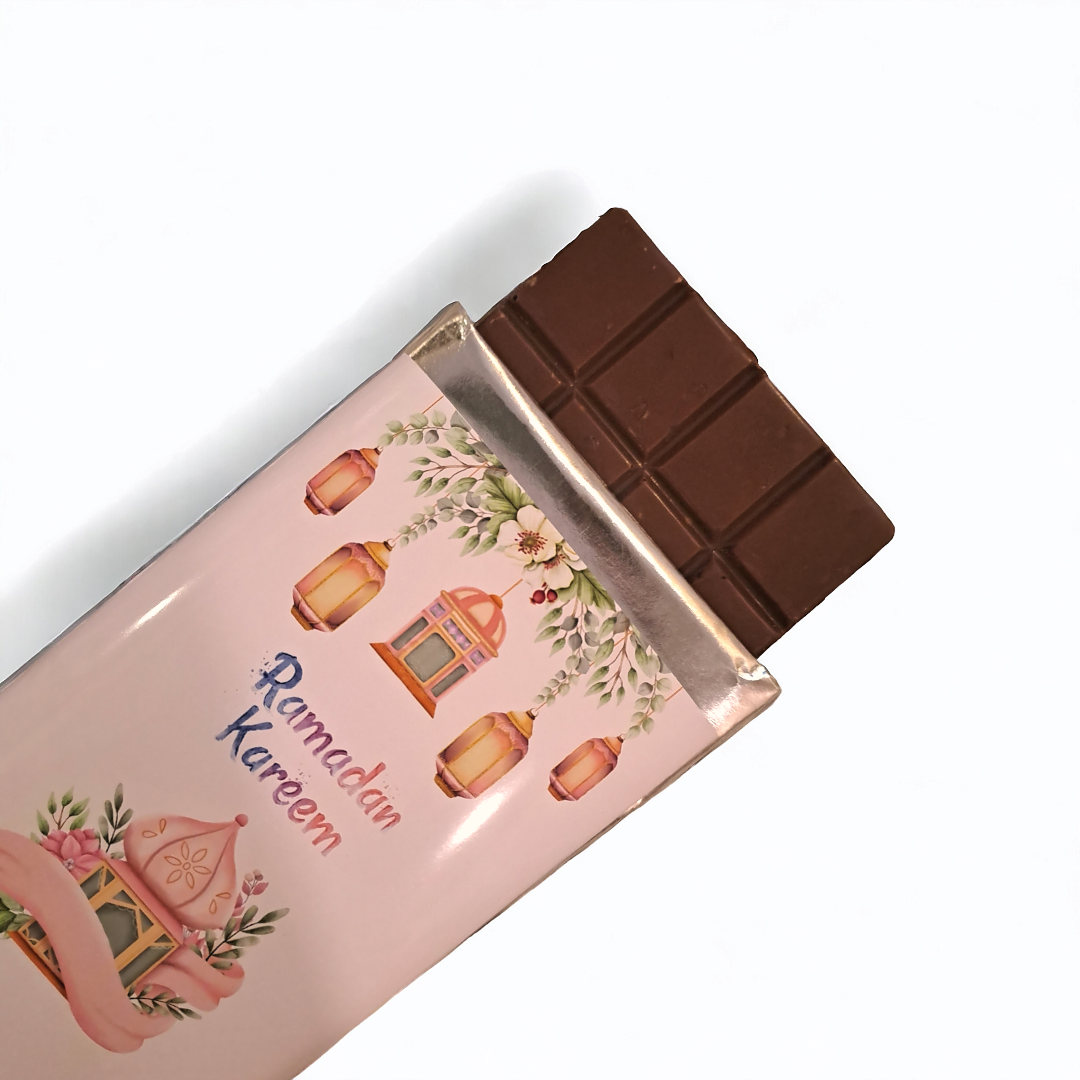 Ramadan Big chocolate Bar with box- Pink – thecandyboxshop